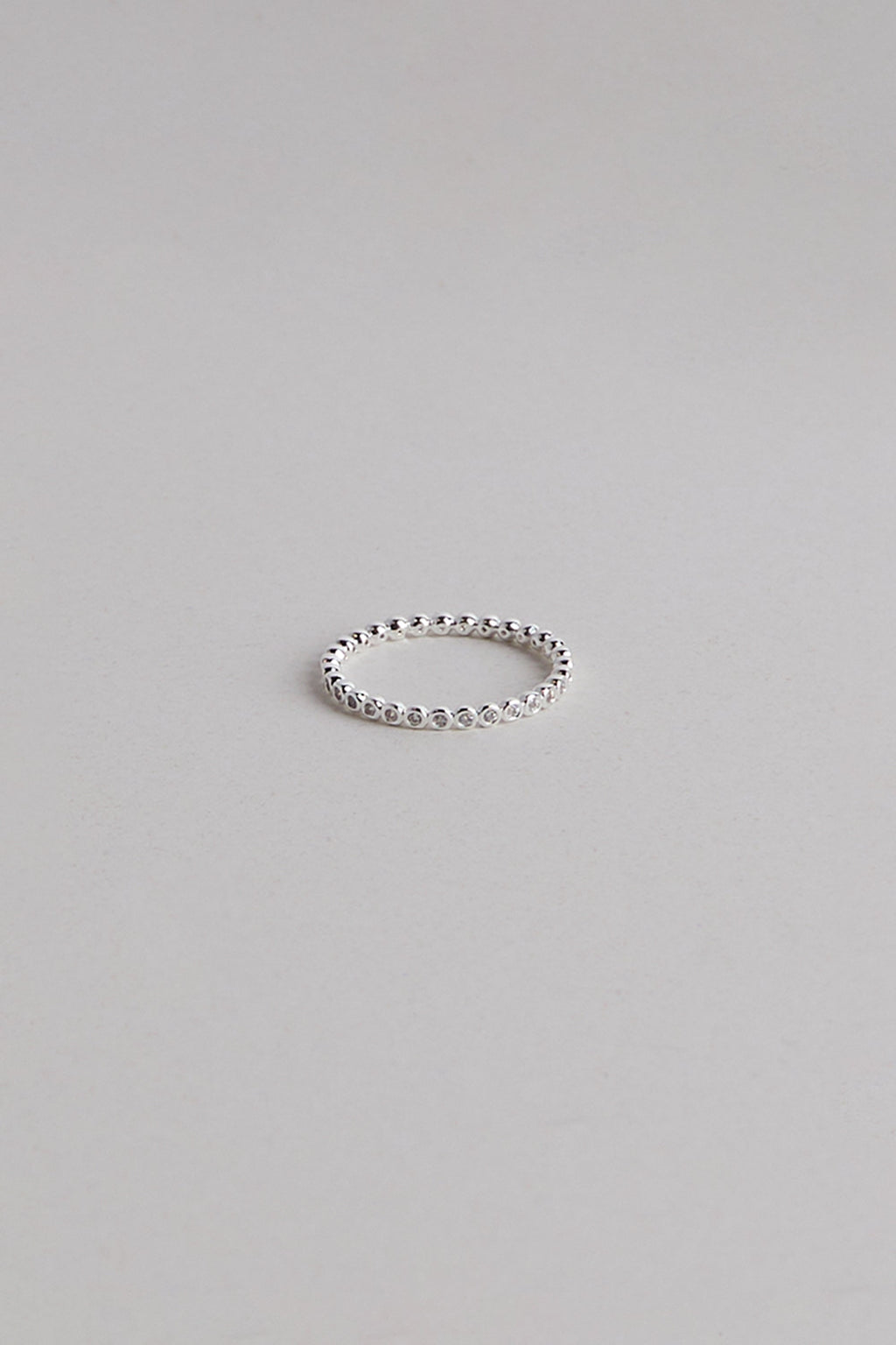 925 Flat Beaded Stone Ring, Silver – MODU Atelier