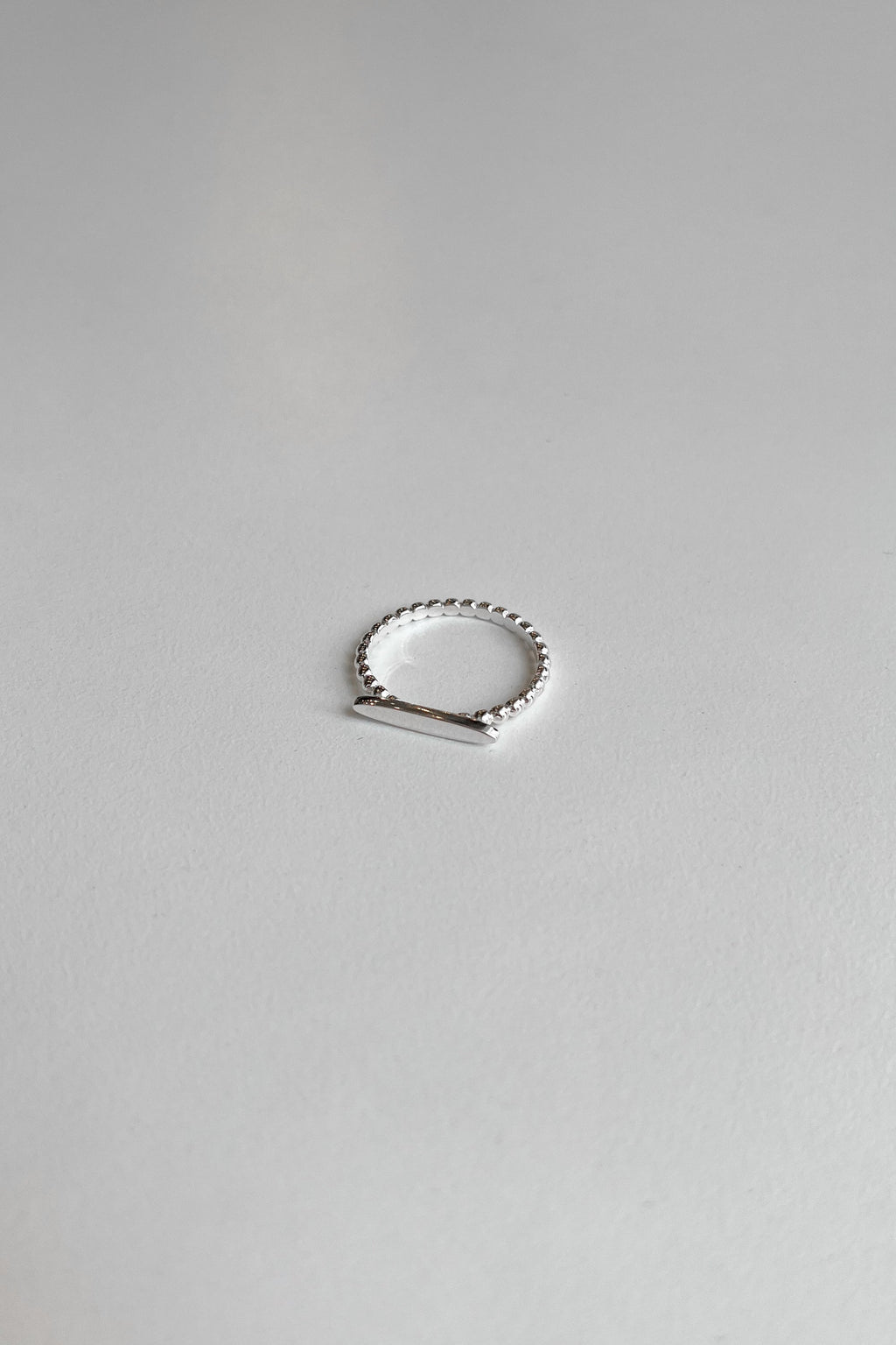 925 Thin Beaded Bar Ring – MODU Atelier