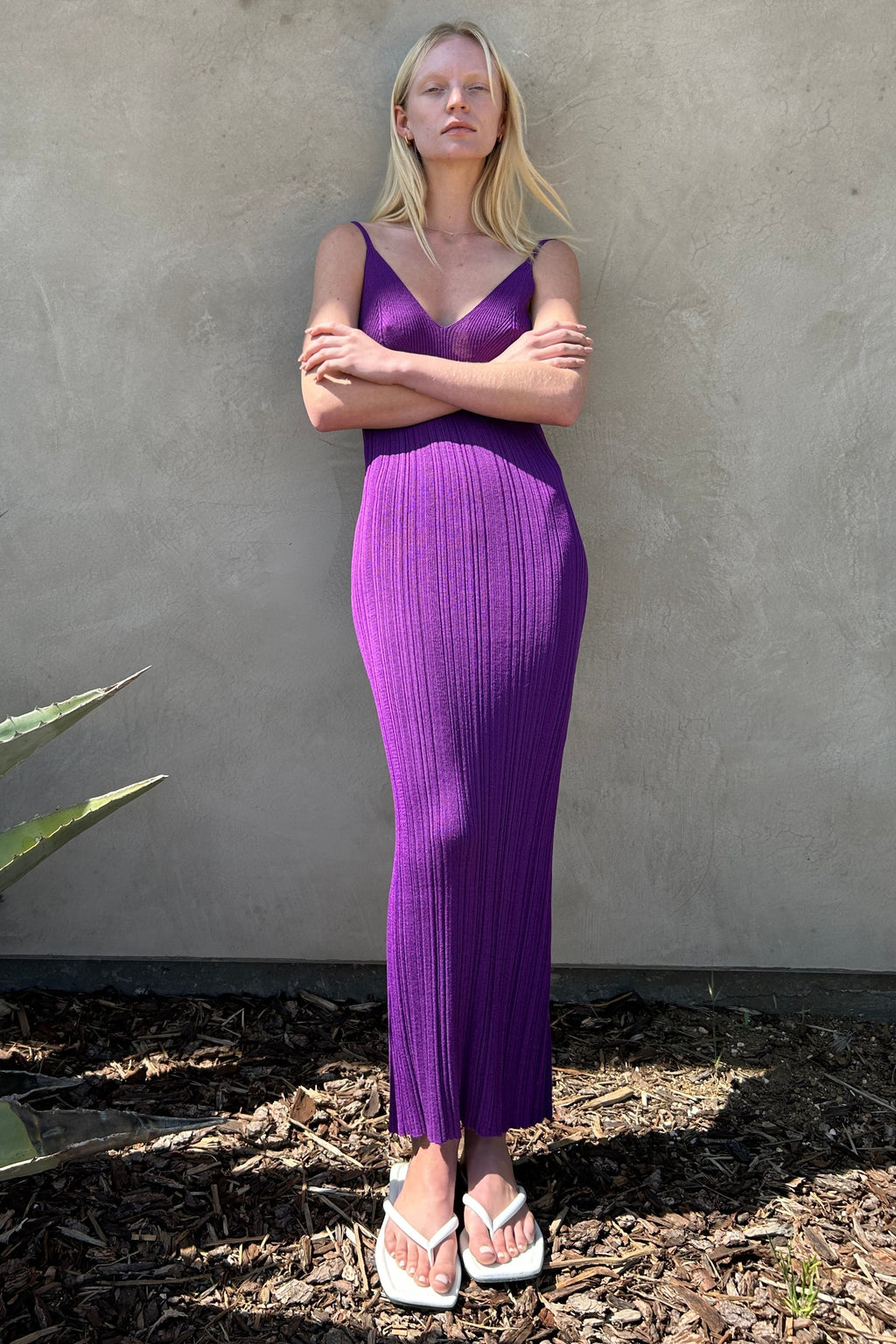 Bustier Maxi Knit Dress, Purple – MODU Atelier